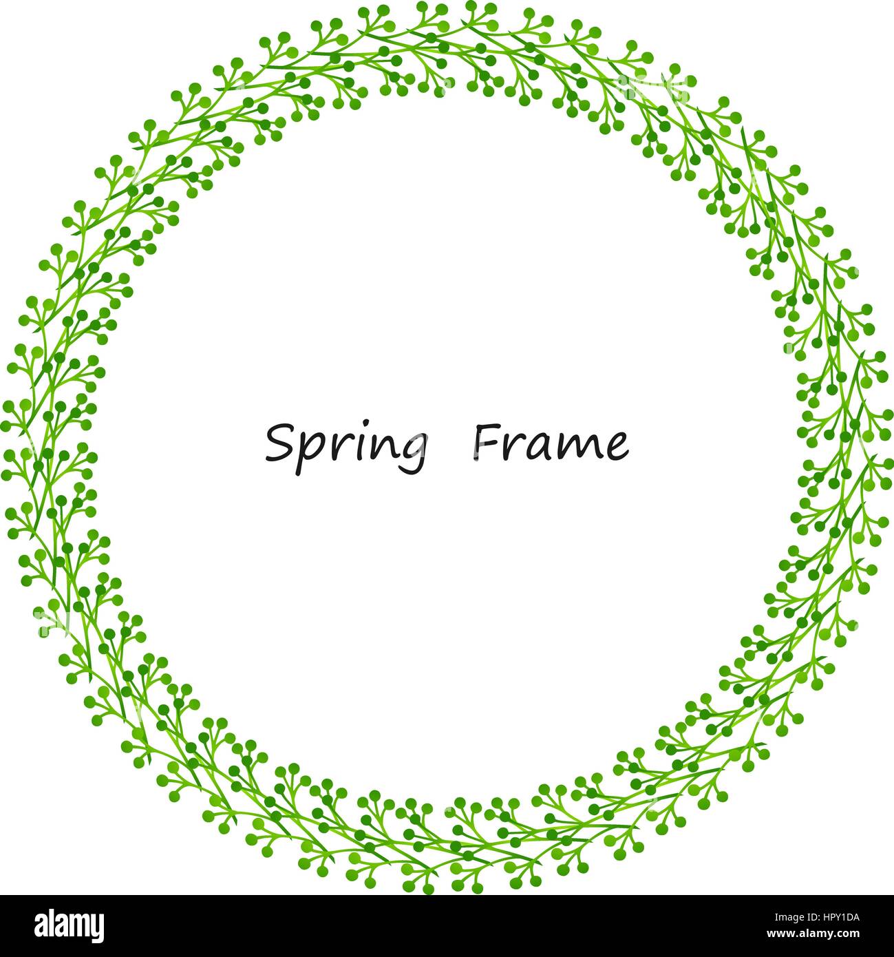 Fresh green spring frame Stock Vector Images - Alamy