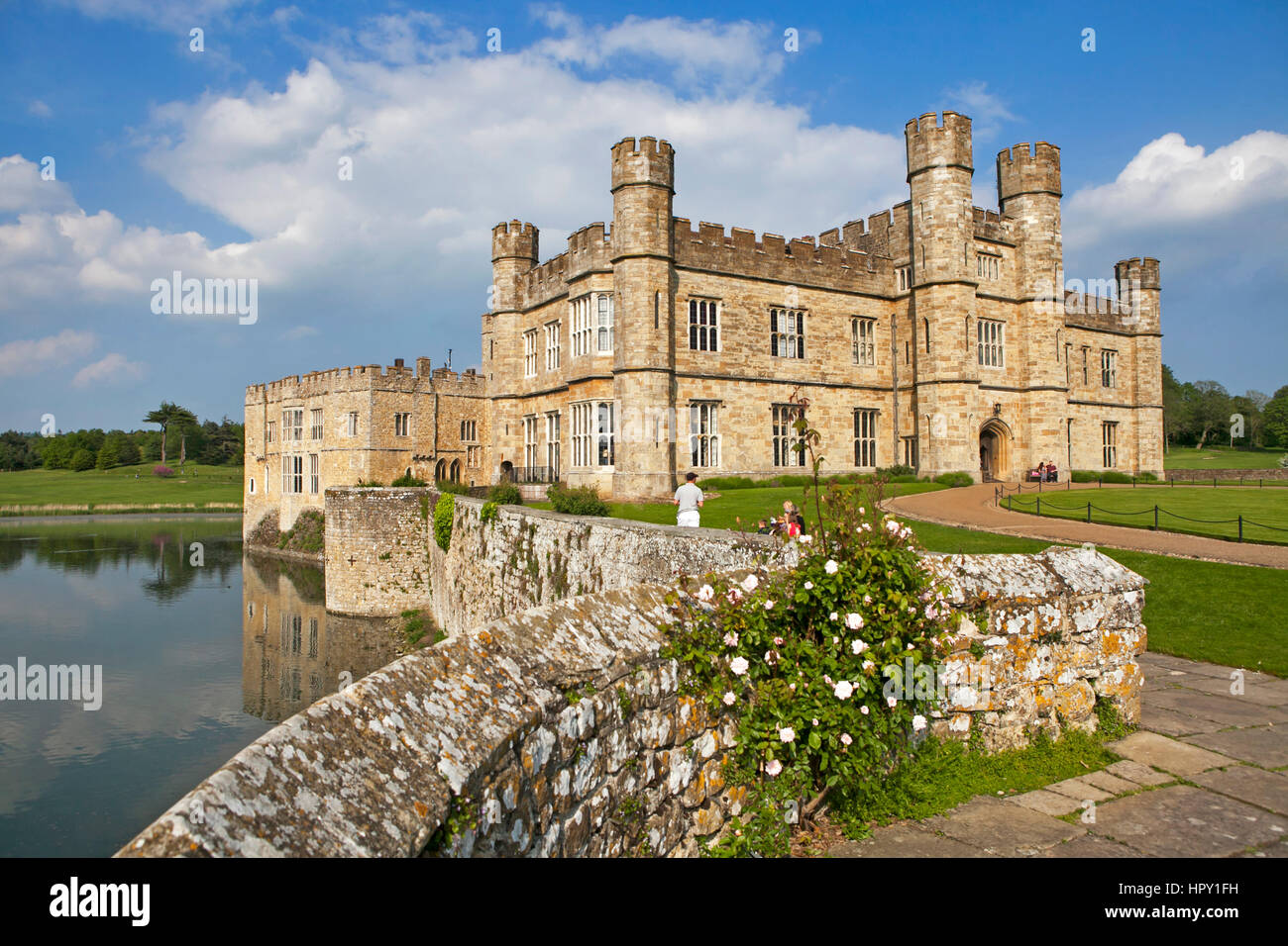The majestic Leeds castle situated in the Kent region of England Stock ...