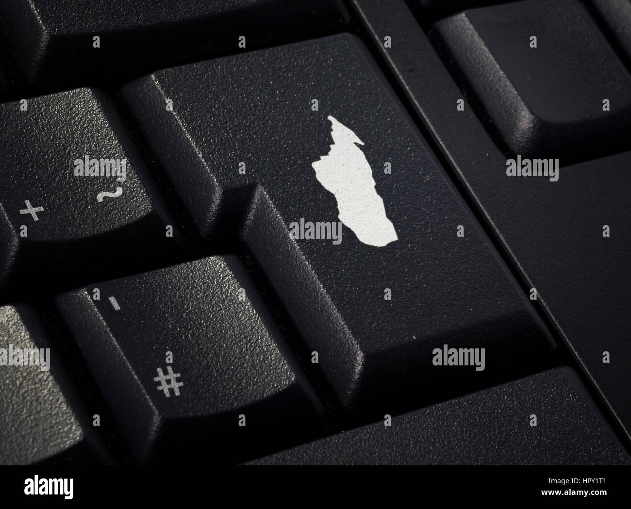 Return key in the shape of Madagascar.(series Stock Photo - Alamy