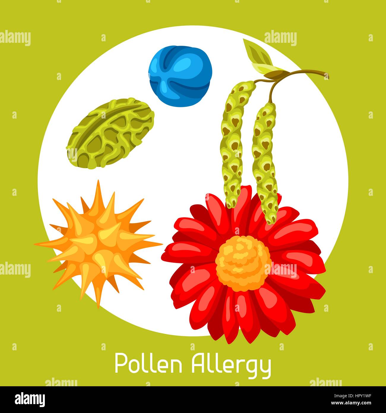 Birch pollen Stock Vector Images - Alamy
