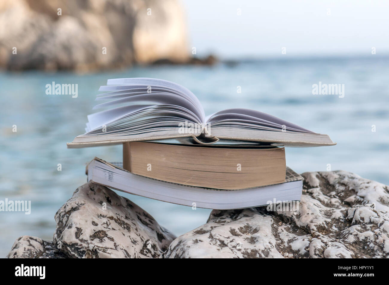 Book and beach hi-res stock photography and images - Alamy