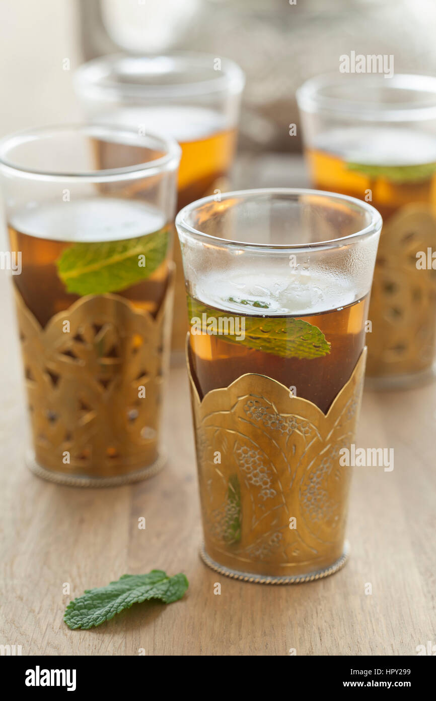 Traditional moroccan tea glasses hi-res stock photography and images ...