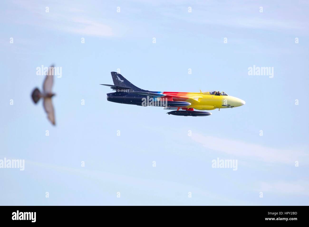 Hawker Hunter 'Miss Demeanour' Stock Photo - Alamy