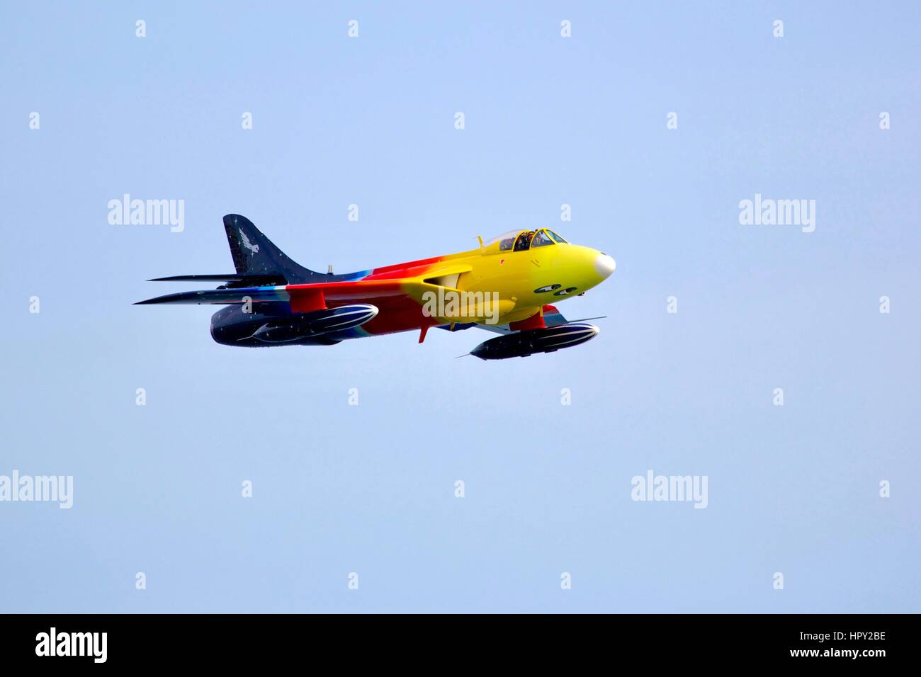 Hawker Hunter 'Miss Demeanour' Stock Photo - Alamy
