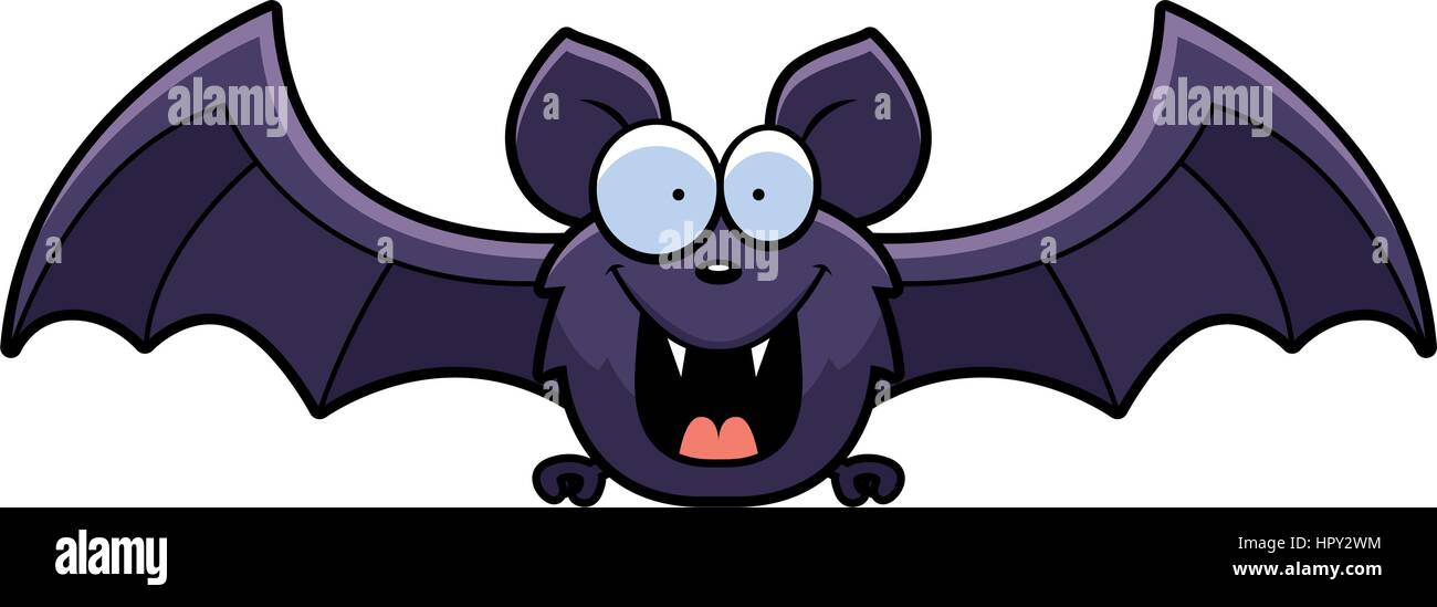 A cartoon purple bat smiling and happy Stock Vector Image & Art - Alamy