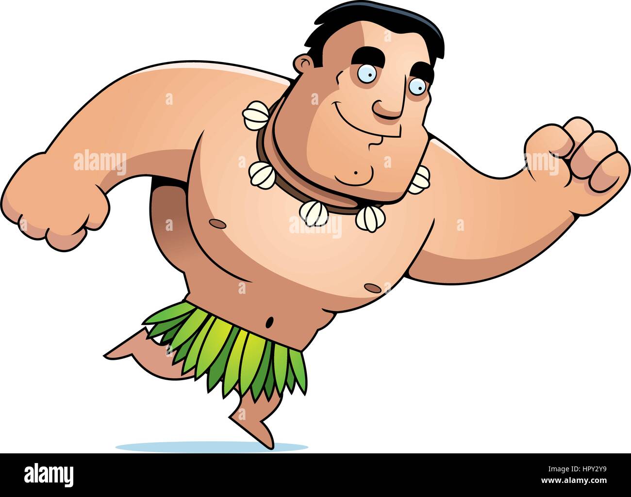 A cartoon islander man running and smiling Stock Vector Image & Art - Alamy