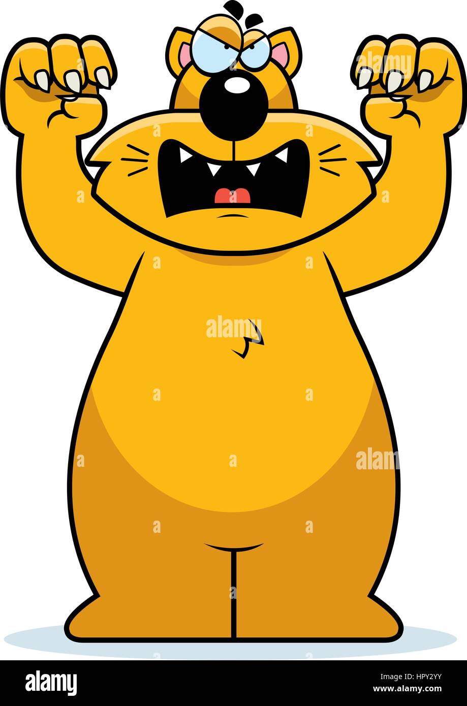 A cartoon cat with claws out ready to attack Stock Vector Image & Art ...