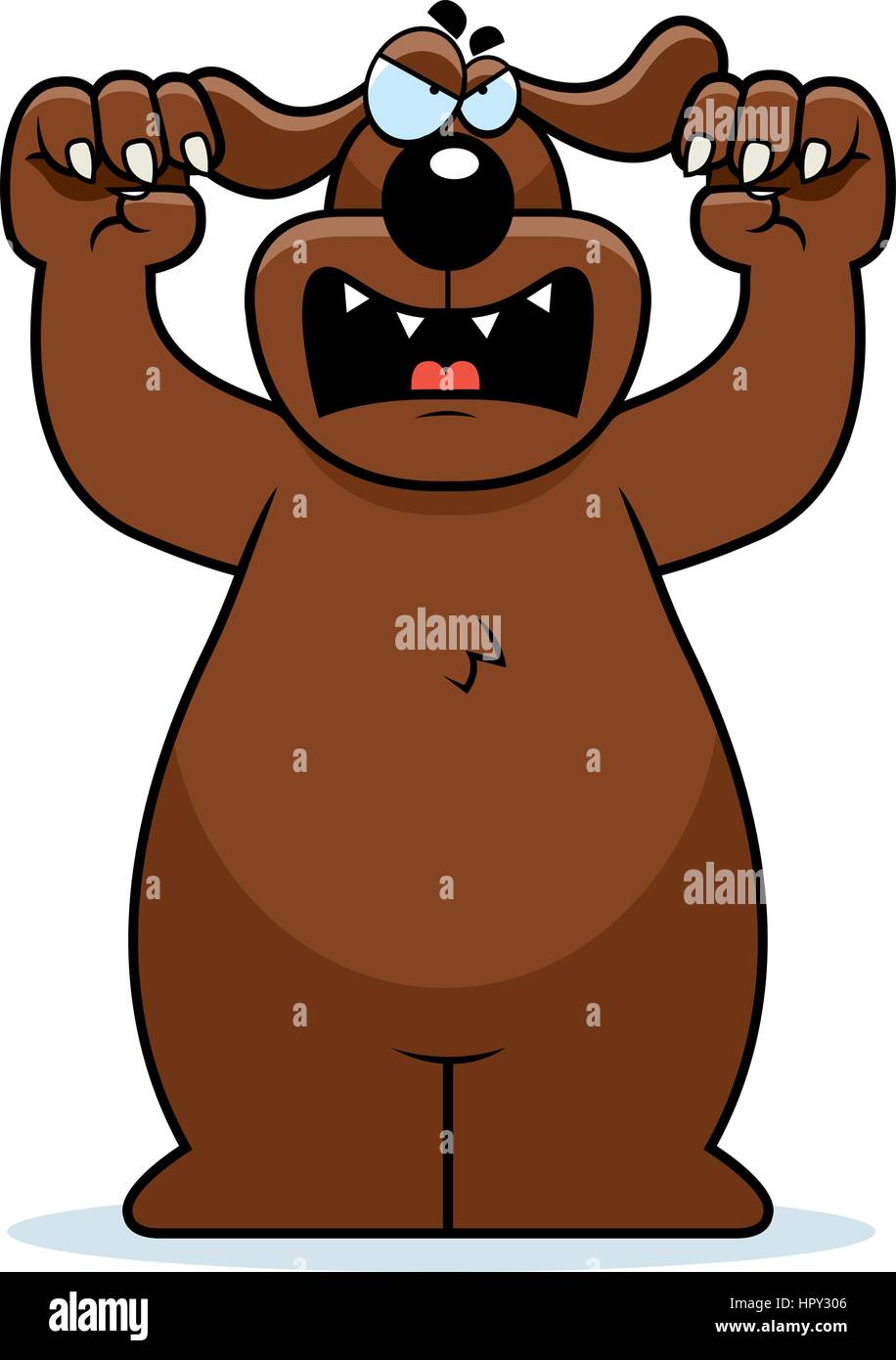 A cartoon dog with claws out ready to attack Stock Vector Image & Art ...