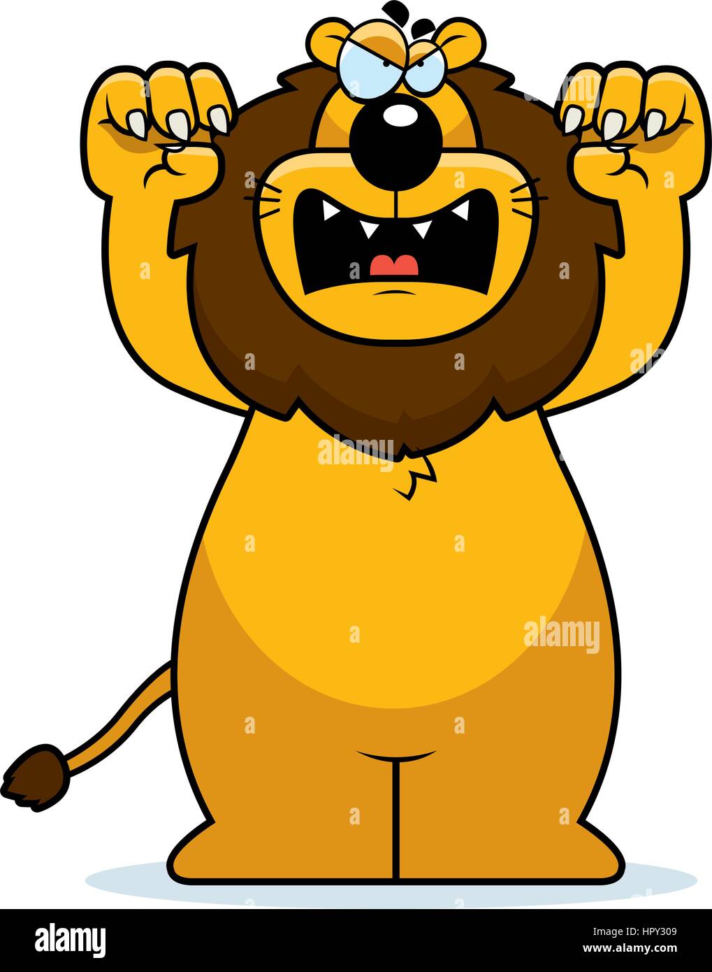 A cartoon lion with claws out ready to attack Stock Vector Image & Art ...