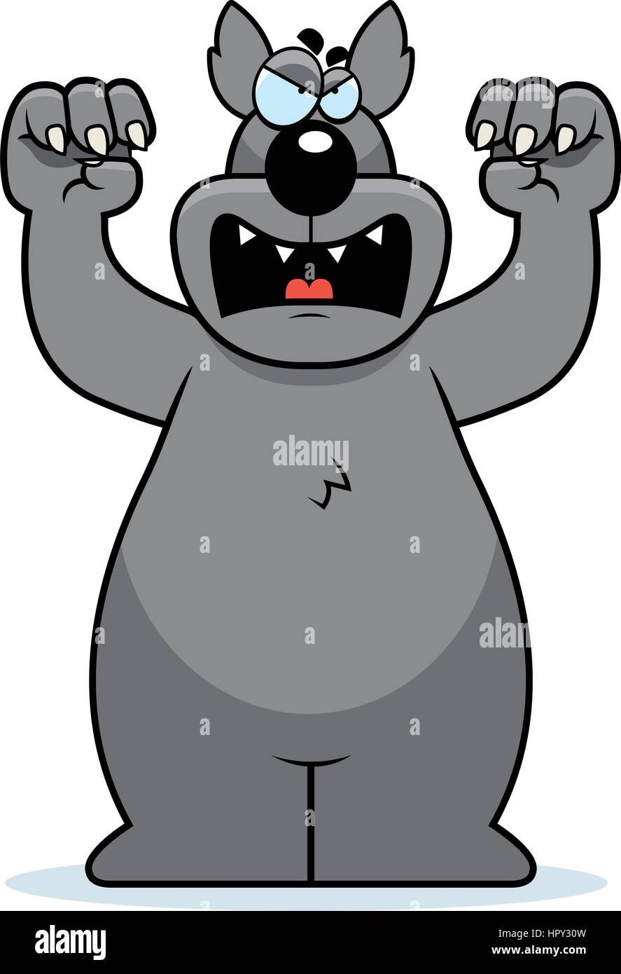 A cartoon wolf with claws out ready to attack Stock Vector Image & Art ...