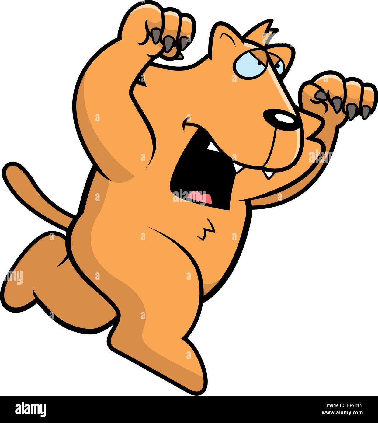 Angry Cartoon Cat Running