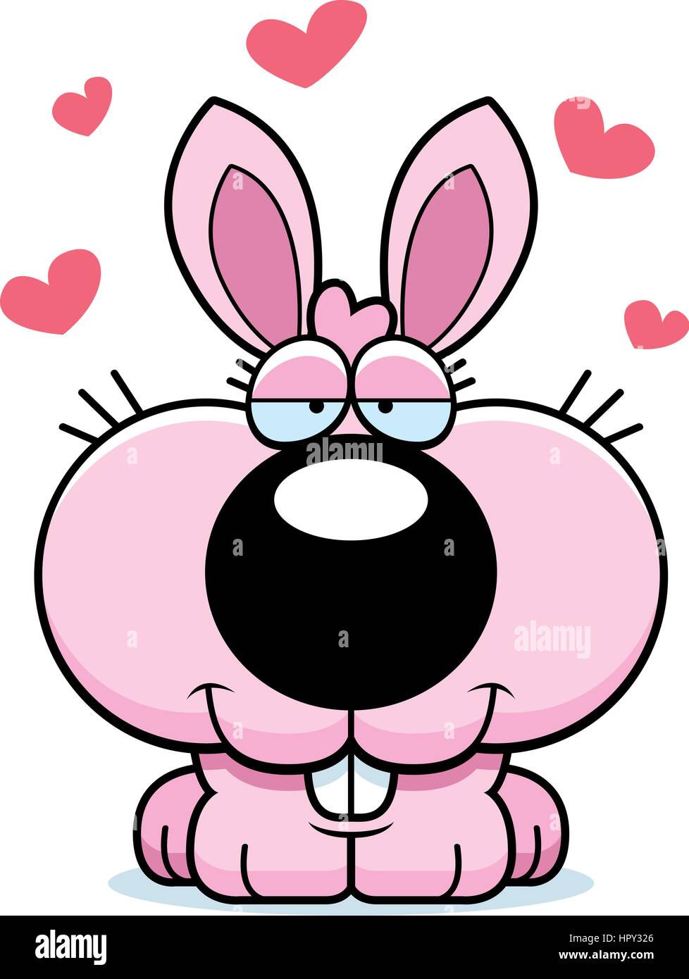 A cartoon bunny with an in love expression Stock Vector Image & Art - Alamy