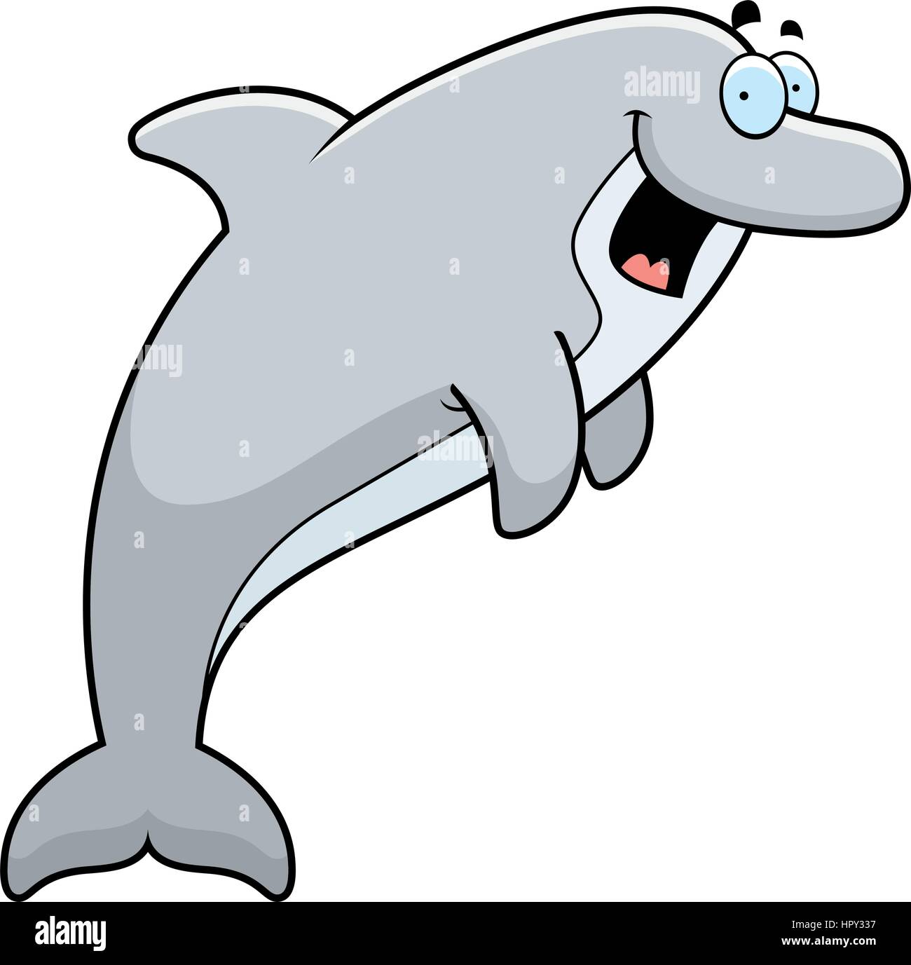 A cartoon dolphin jumping and smiling Stock Vector Image & Art - Alamy