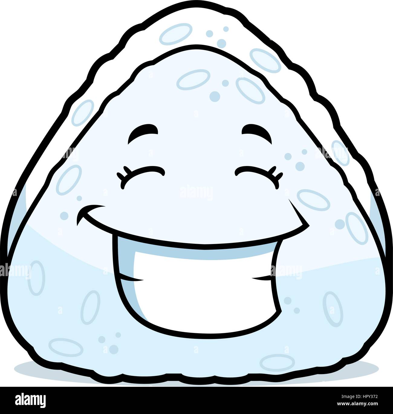 A cartoon rice ball smiling and happy Stock Vector Image & Art - Alamy