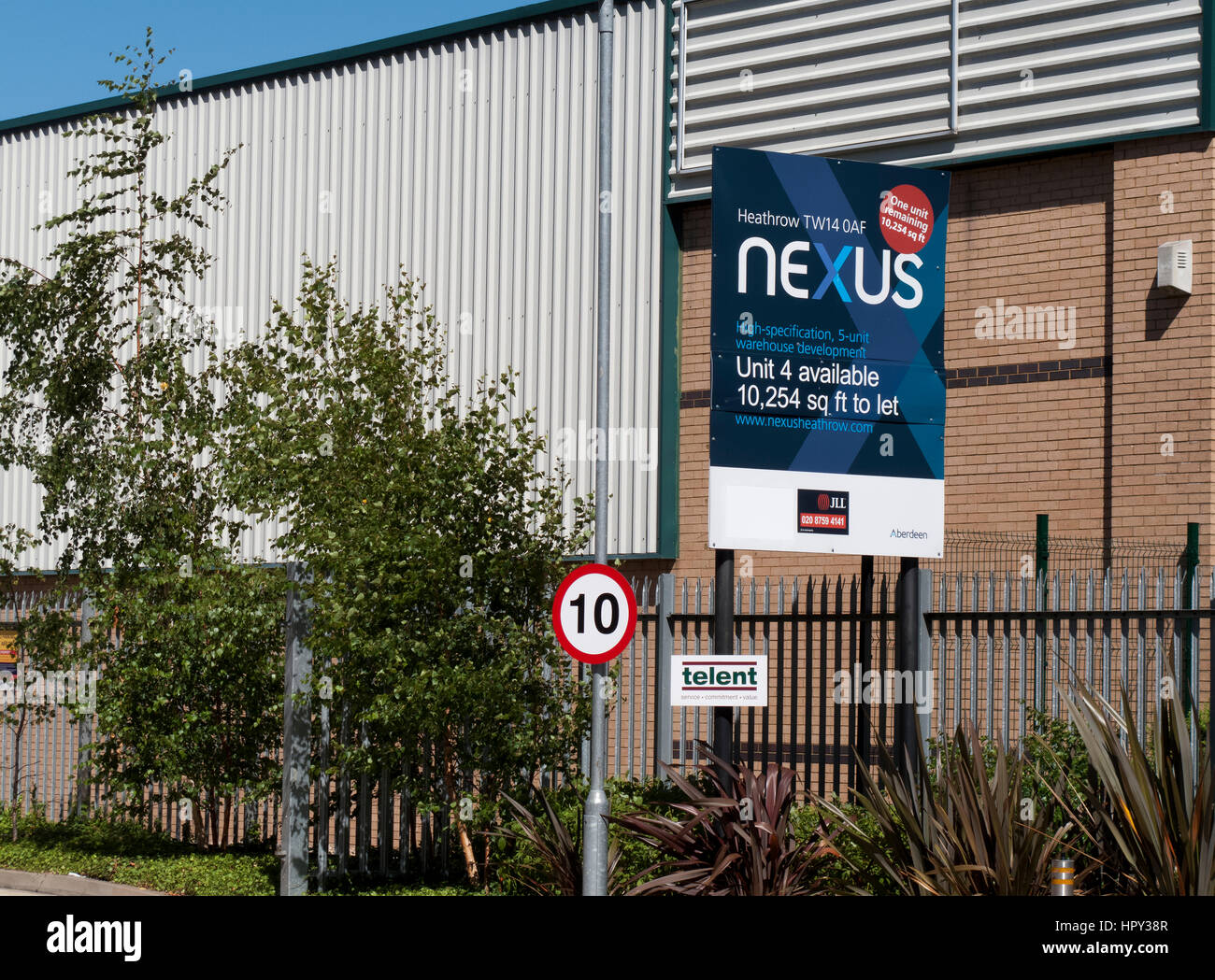 Commercial estate agent warehouse development to let advertising sign ...