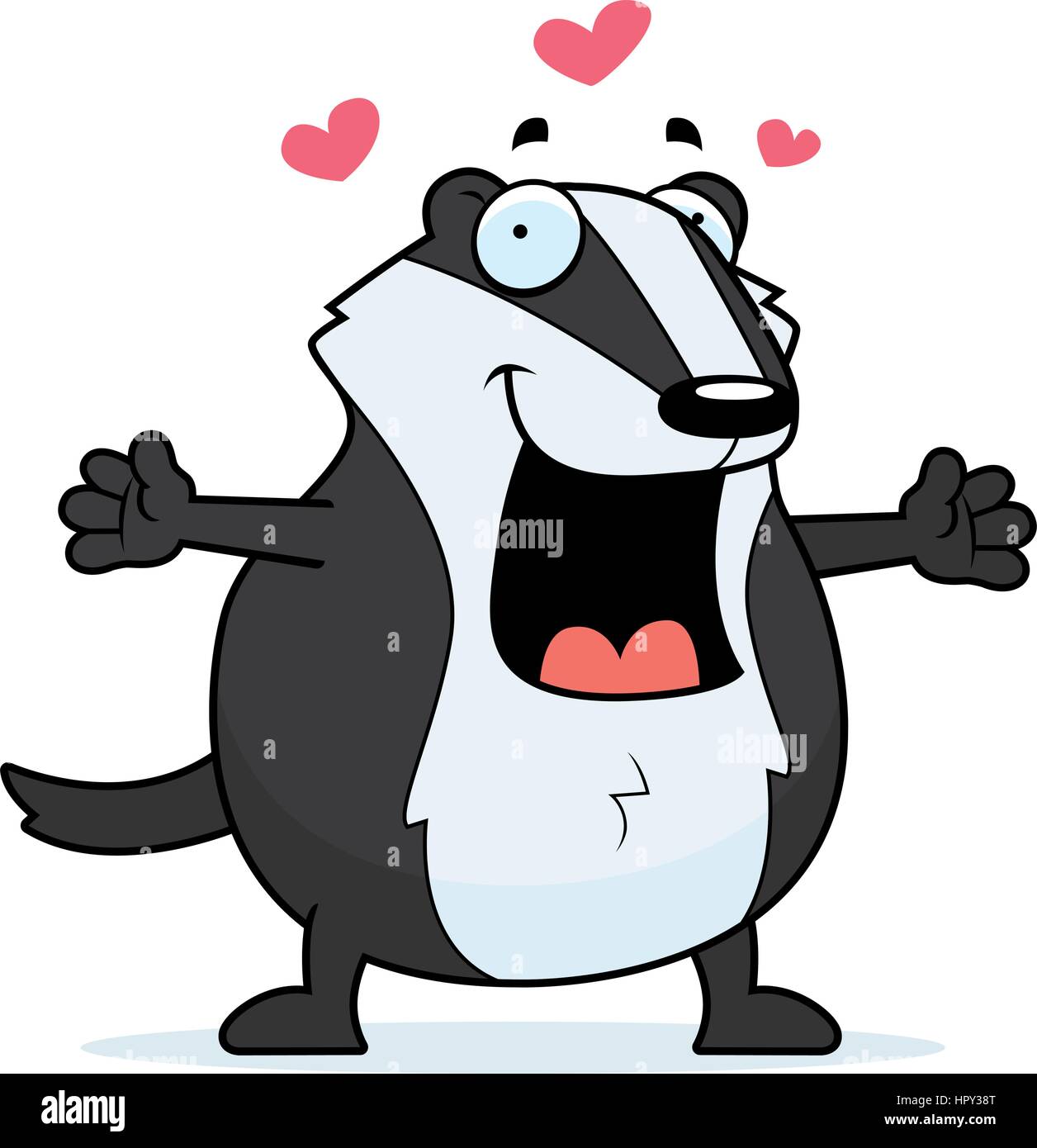 A cartoon badger ready to give a hug Stock Vector Image & Art - Alamy
