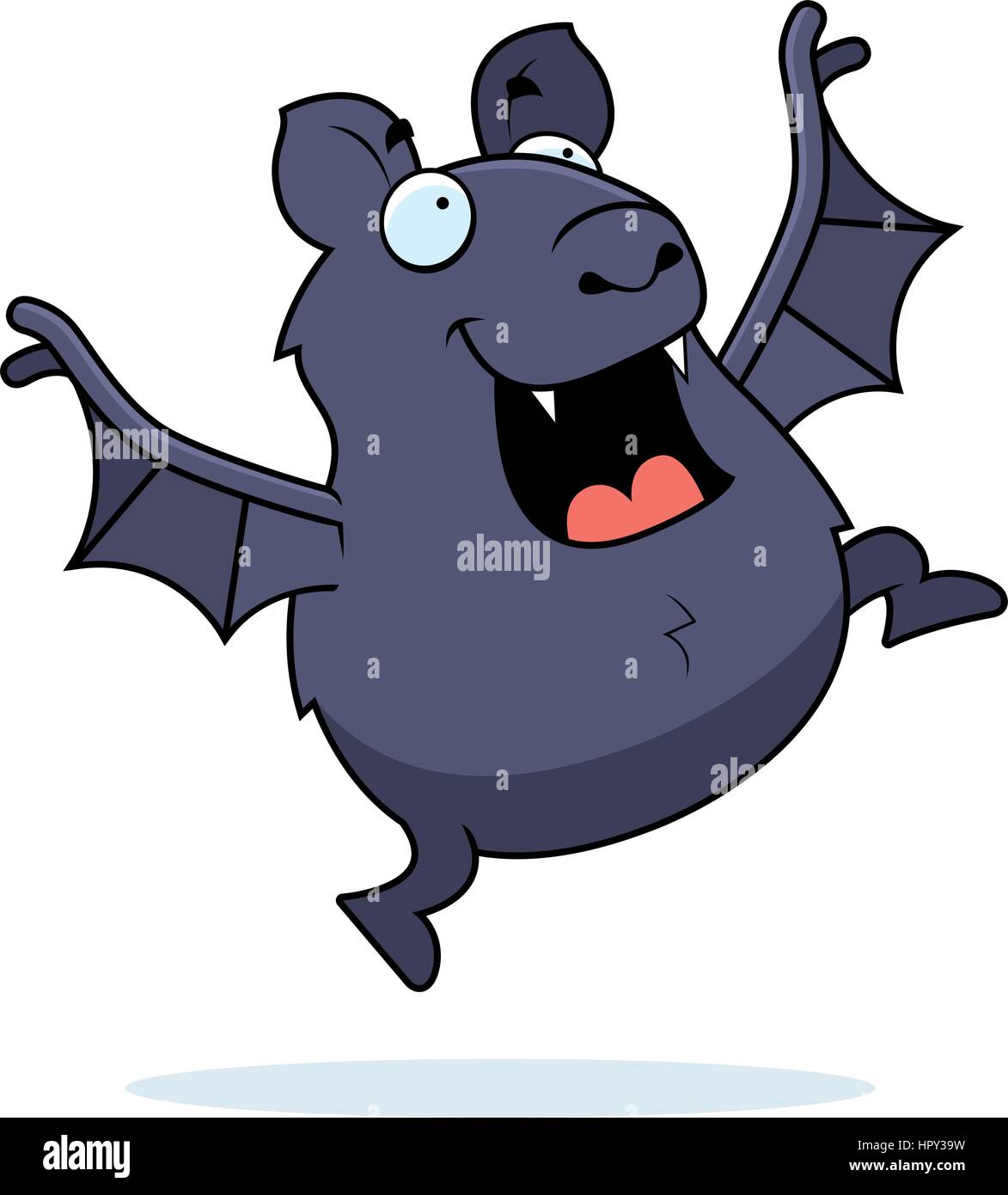 A happy cartoon bat jumping and smiling Stock Vector Image & Art - Alamy