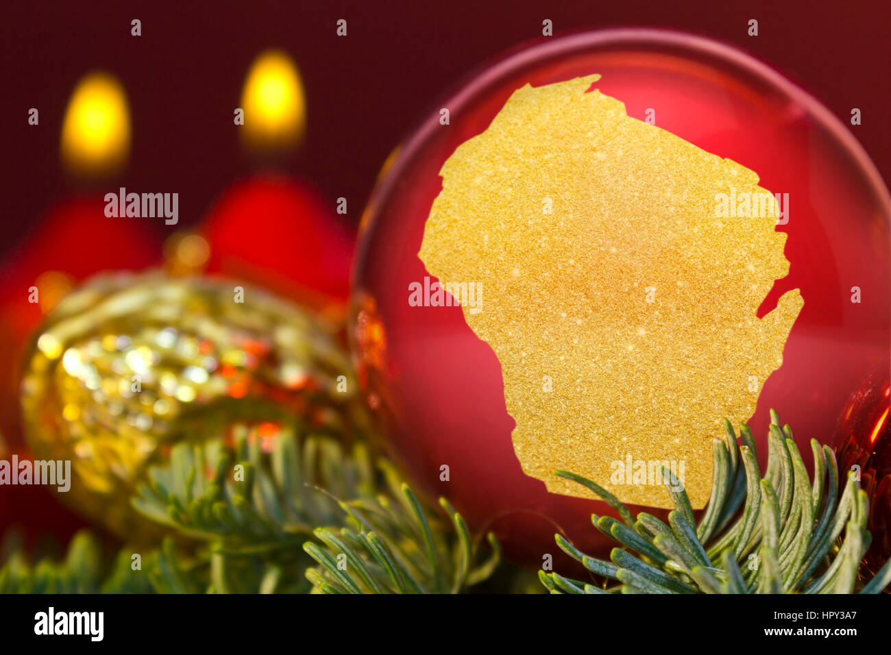 Wisconsin gold map hi-res stock photography and images - Alamy