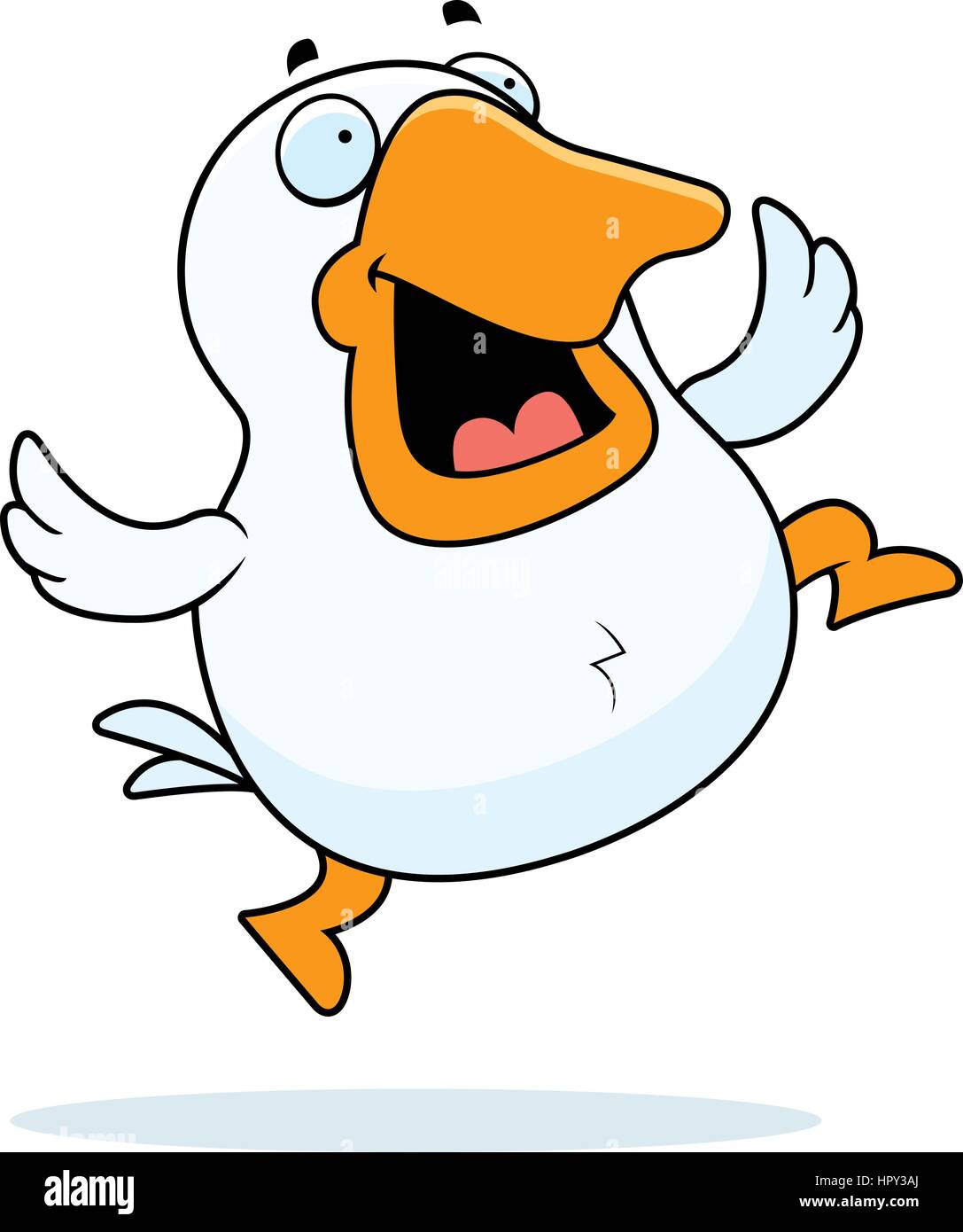 A happy cartoon goose jumping and smiling Stock Vector Image & Art - Alamy