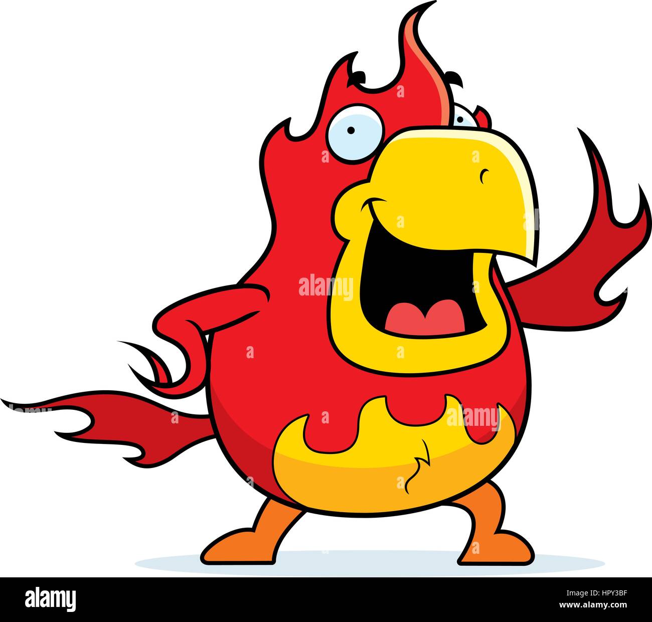 A happy cartoon phoenix waving and smiling Stock Vector Image & Art - Alamy
