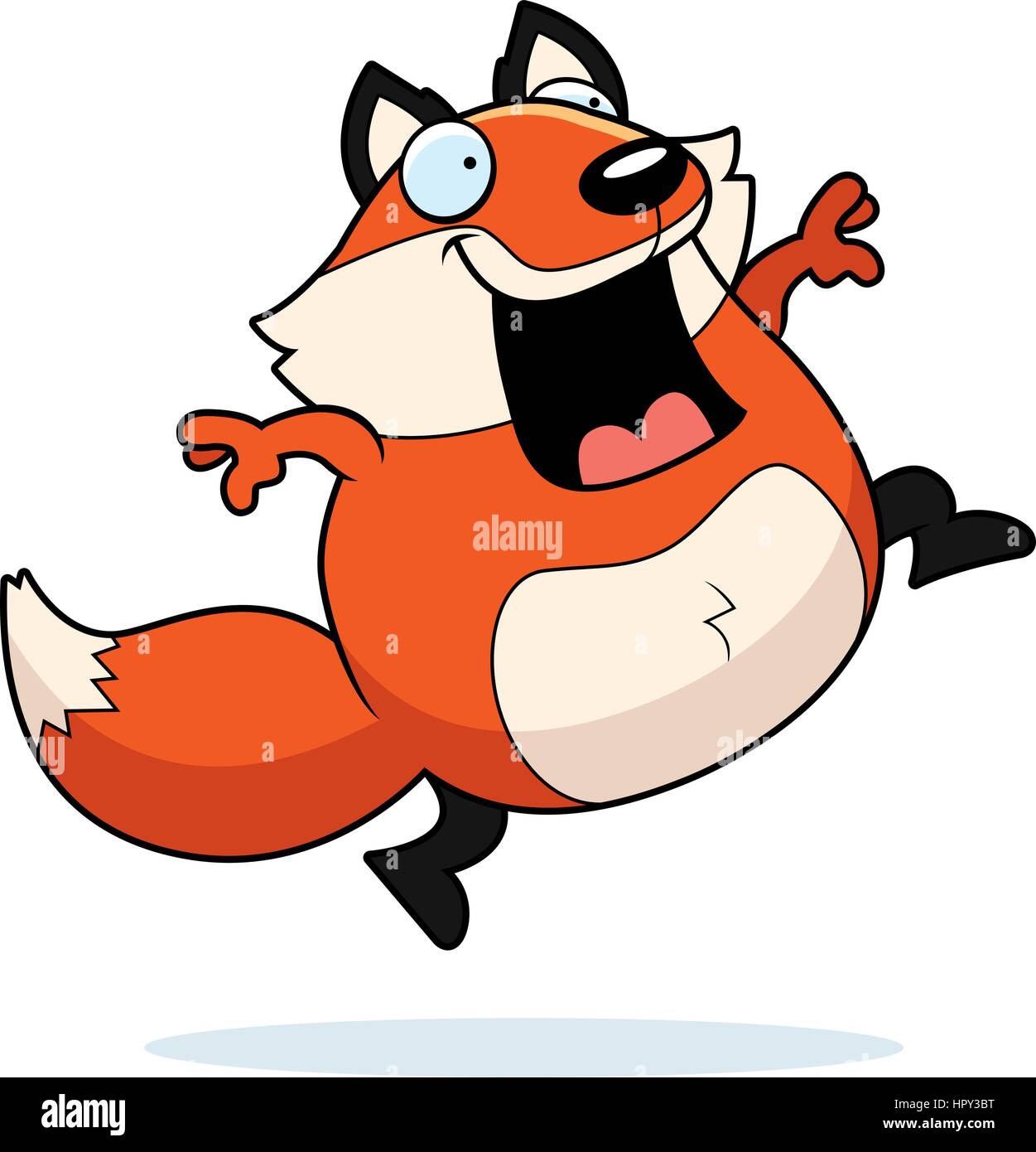 A happy cartoon fox jumping and smiling Stock Vector Image & Art - Alamy