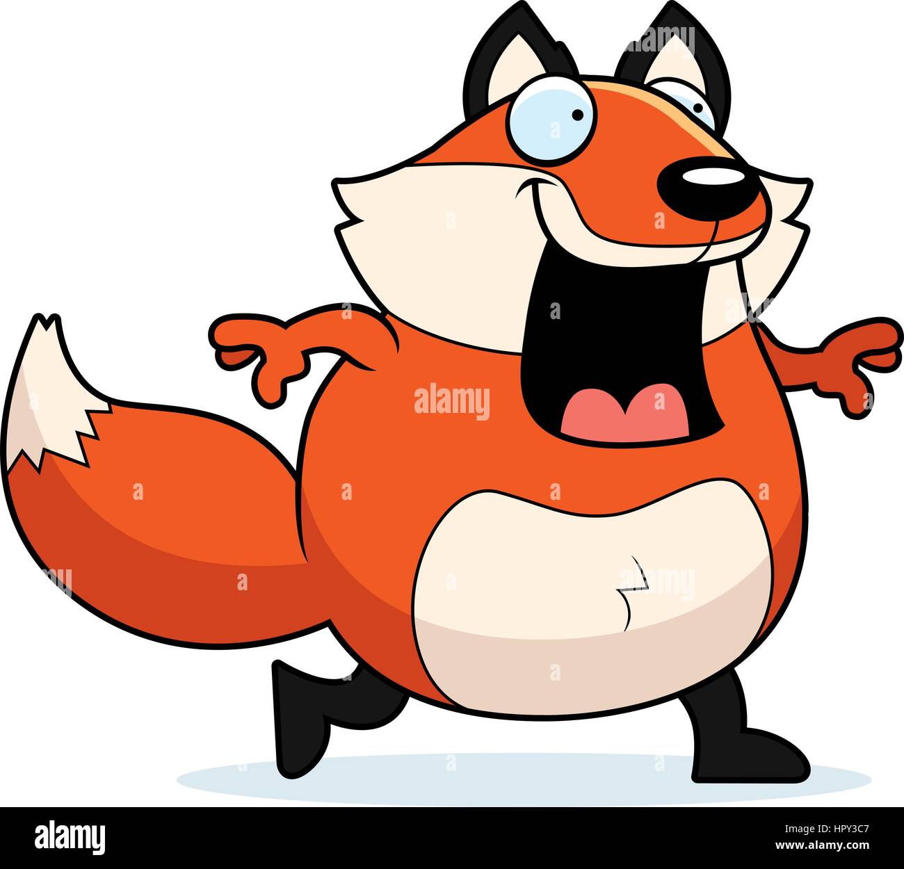 A happy cartoon fox walking and smiling Stock Vector Image & Art - Alamy