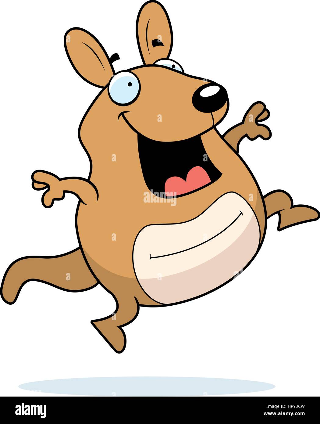 A happy cartoon wallaby jumping and smiling Stock Vector Image & Art ...