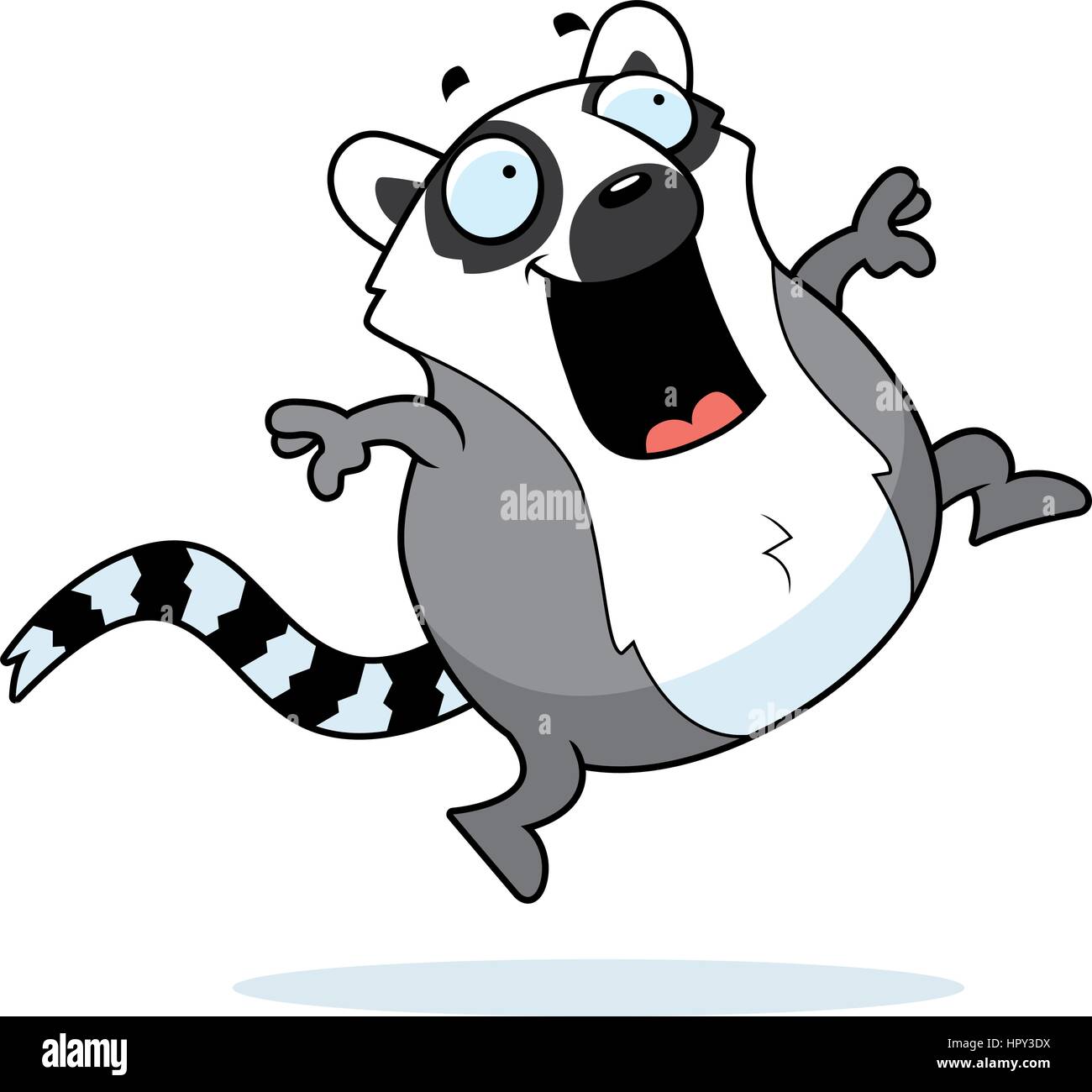 A happy cartoon lemur jumping and smiling Stock Vector Image & Art - Alamy