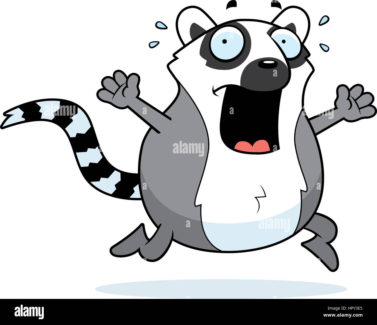 A cartoon lemur running in a panic Stock Vector Image & Art - Alamy