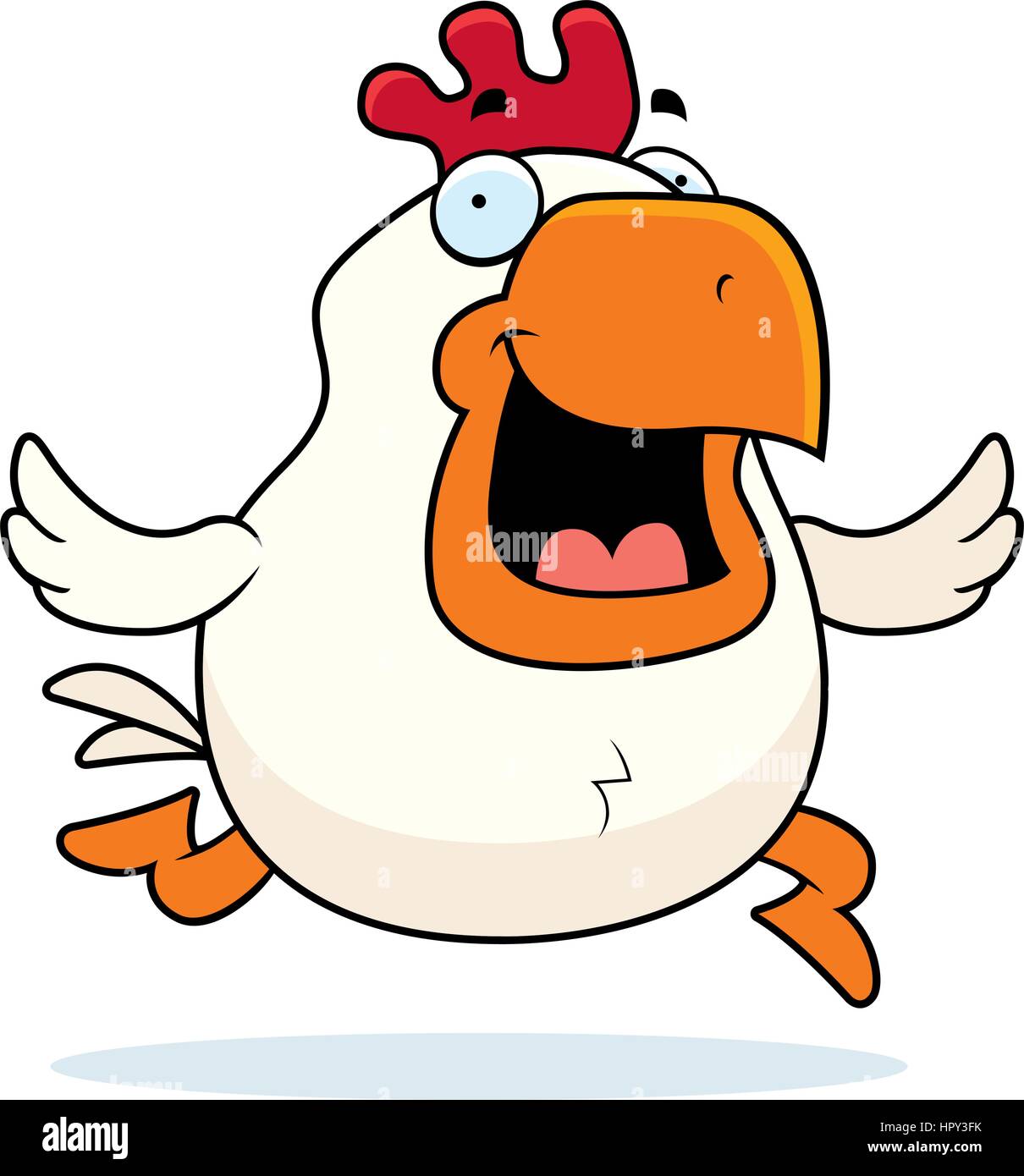 A happy cartoon rooster running and smiling Stock Vector Image & Art ...