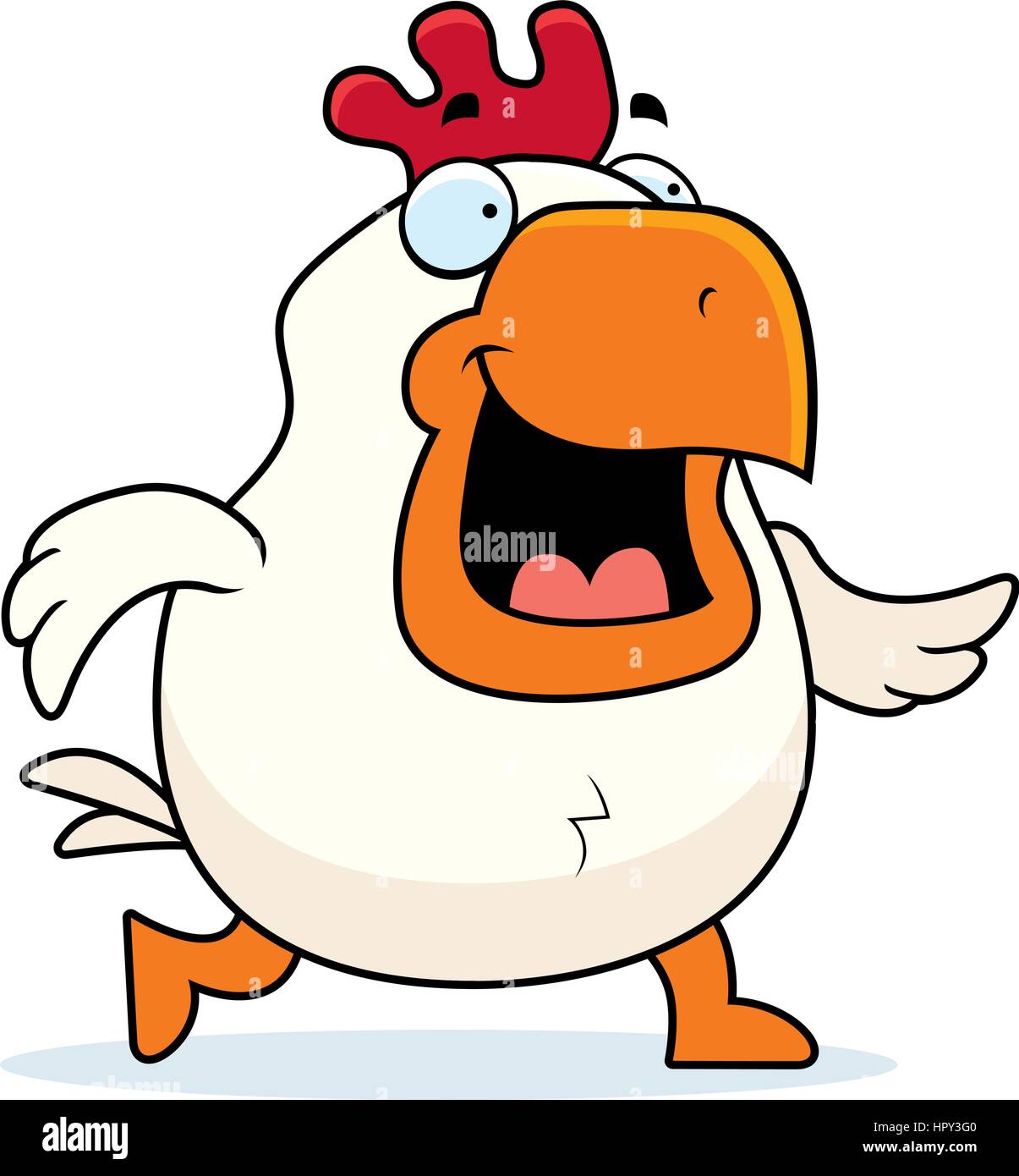 A happy cartoon rooster walking and smiling Stock Vector Image & Art ...
