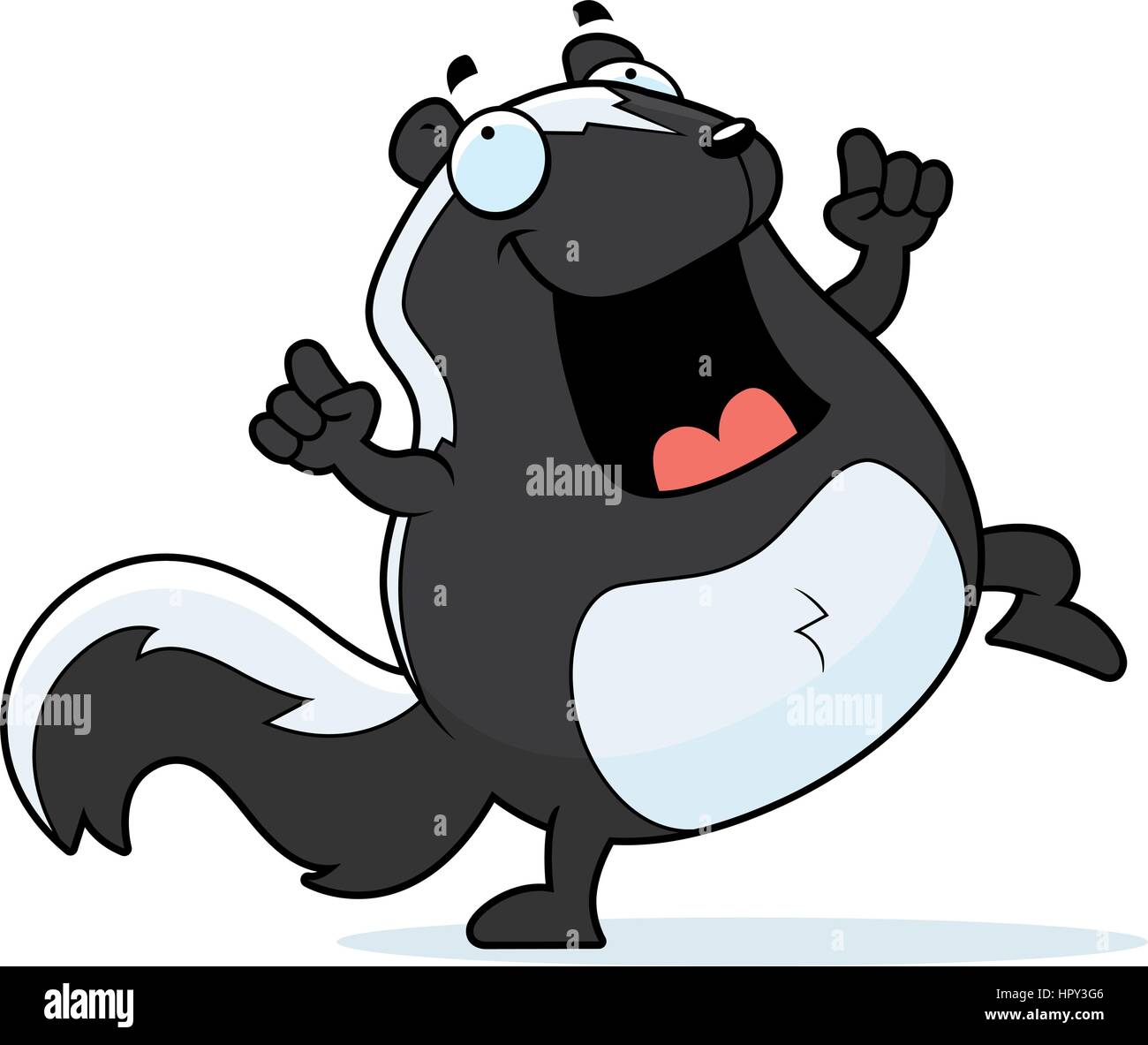 A happy cartoon skunk dancing and smiling Stock Vector Image & Art - Alamy