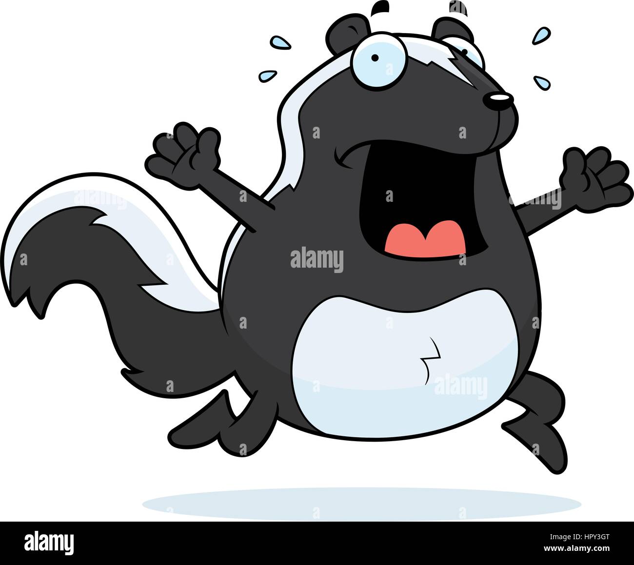 A cartoon skunk running in a panic Stock Vector Image & Art - Alamy
