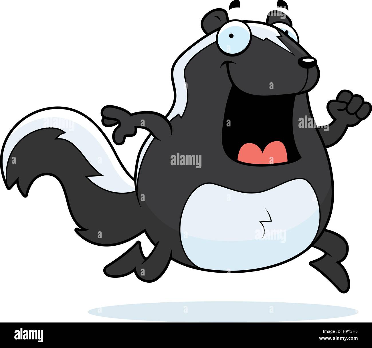 A happy cartoon skunk running and smiling Stock Vector Image & Art - Alamy