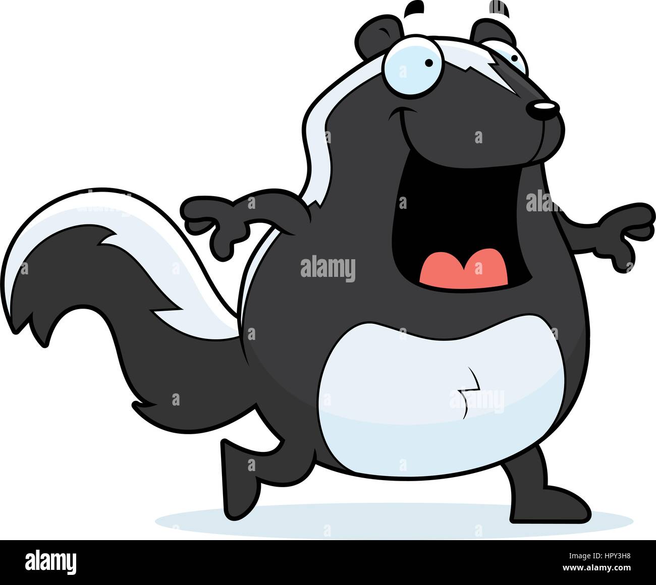 A happy cartoon skunk walking and smiling Stock Vector Image & Art - Alamy