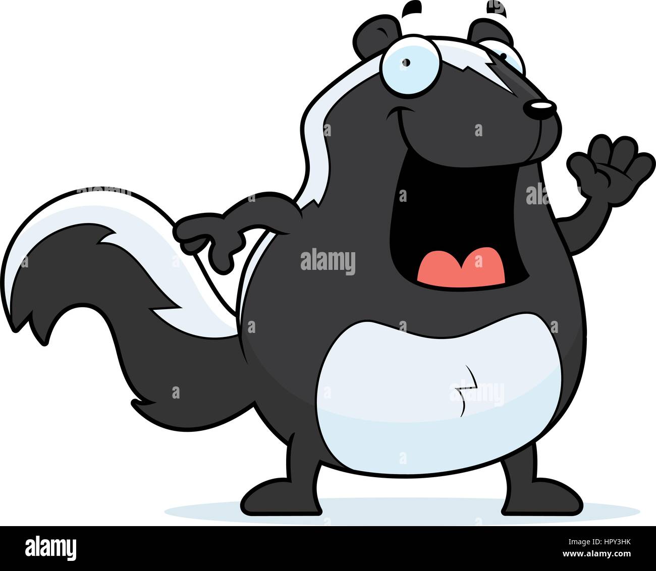 A happy cartoon skunk waving and smiling Stock Vector Image & Art - Alamy