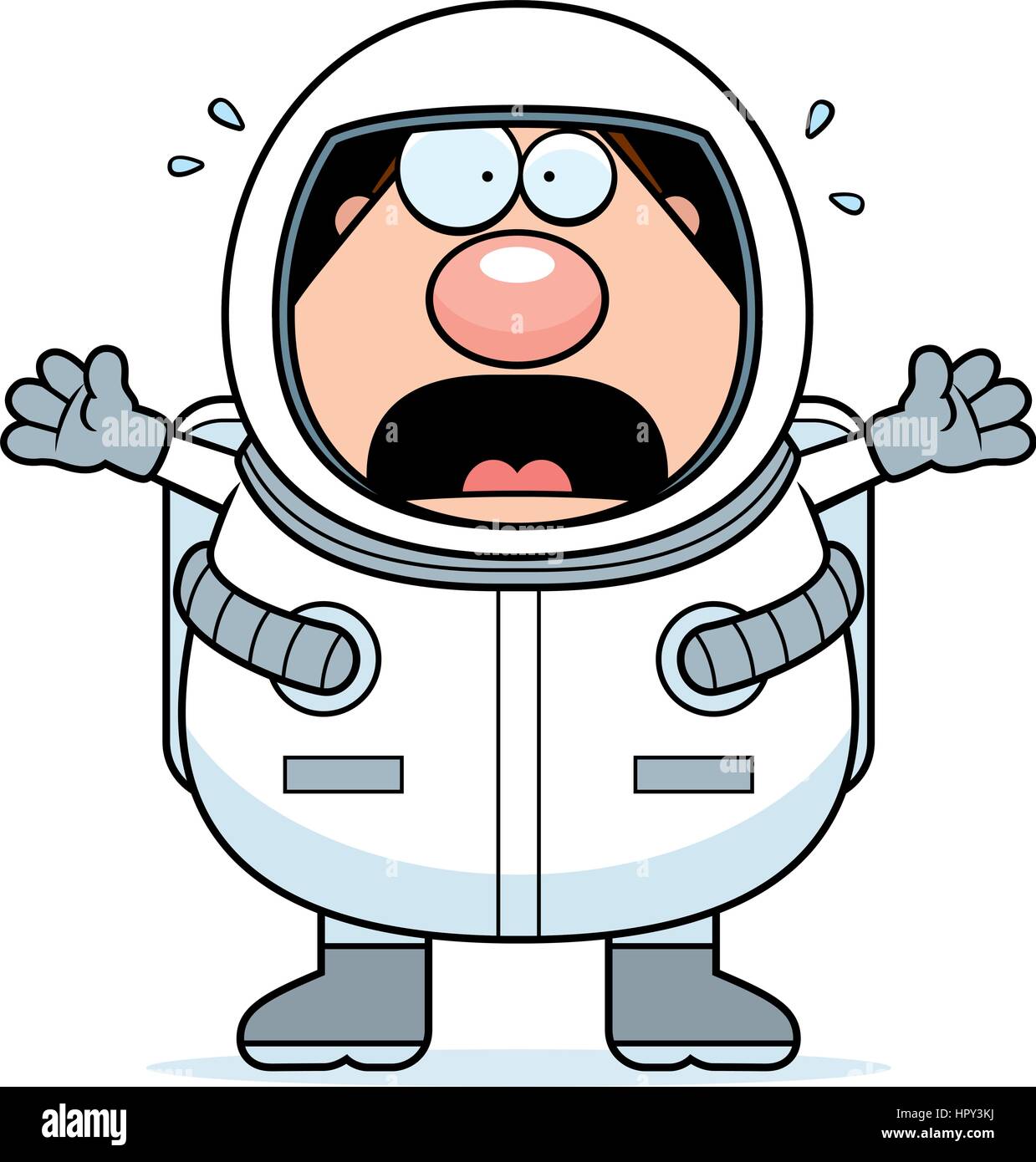 A cartoon astronaut scared and panicking Stock Vector Image & Art - Alamy