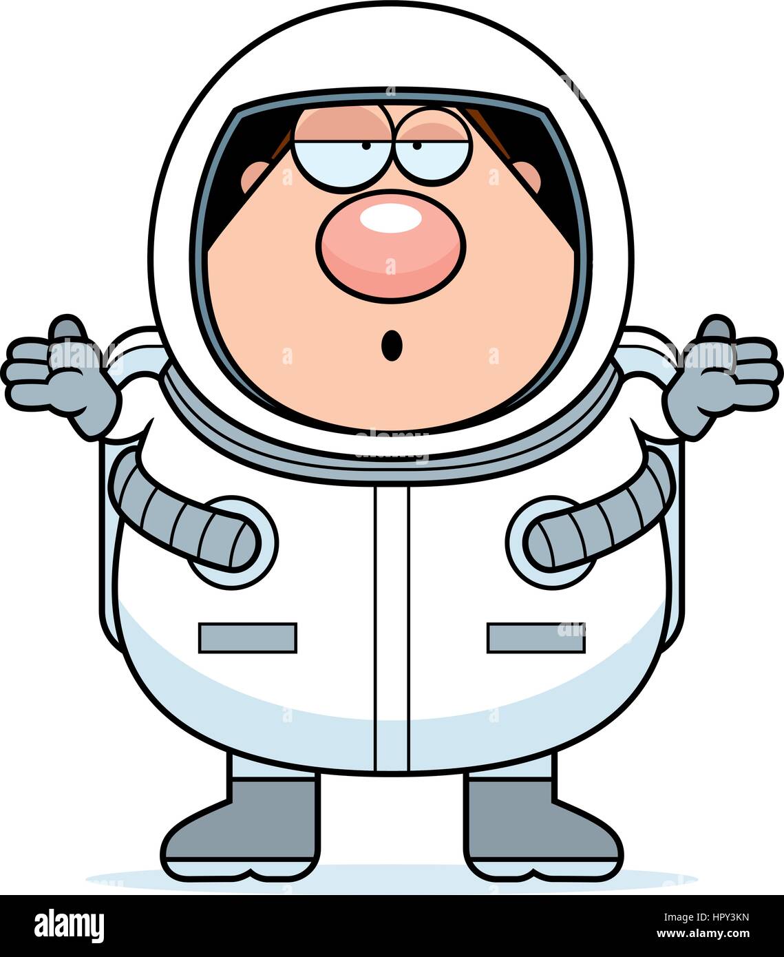 A cartoon astronaut with a confused expression Stock Vector Image & Art ...