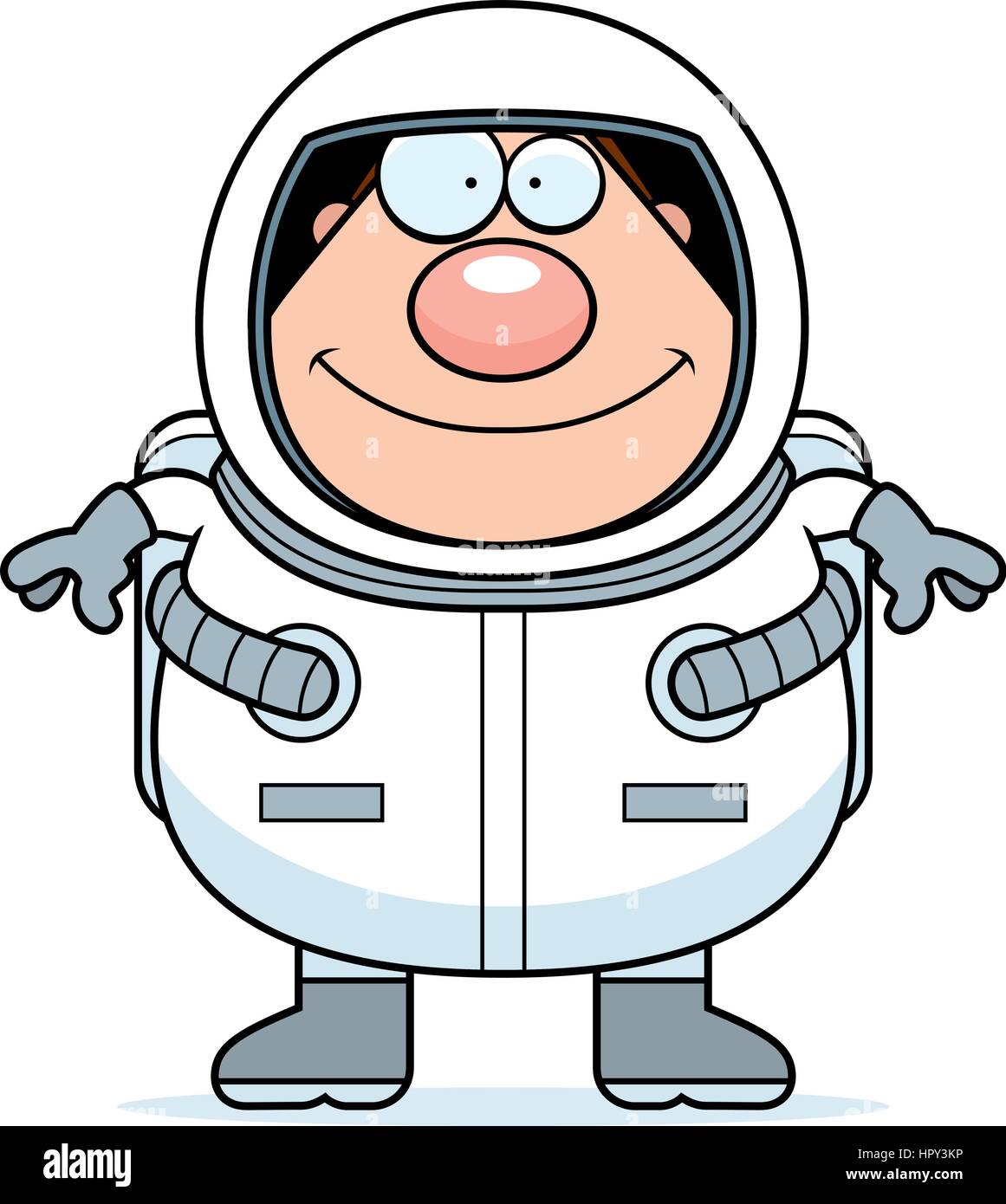 A cartoon astronaut standing and smiling Stock Vector Image & Art - Alamy