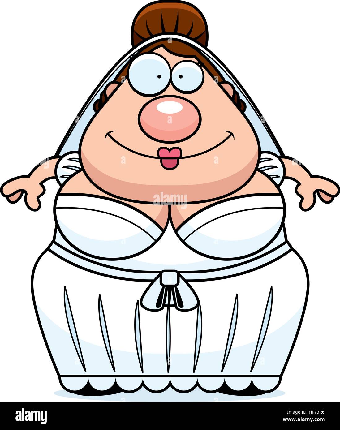 A cartoon bride smiling and happy Stock Vector Image & Art - Alamy