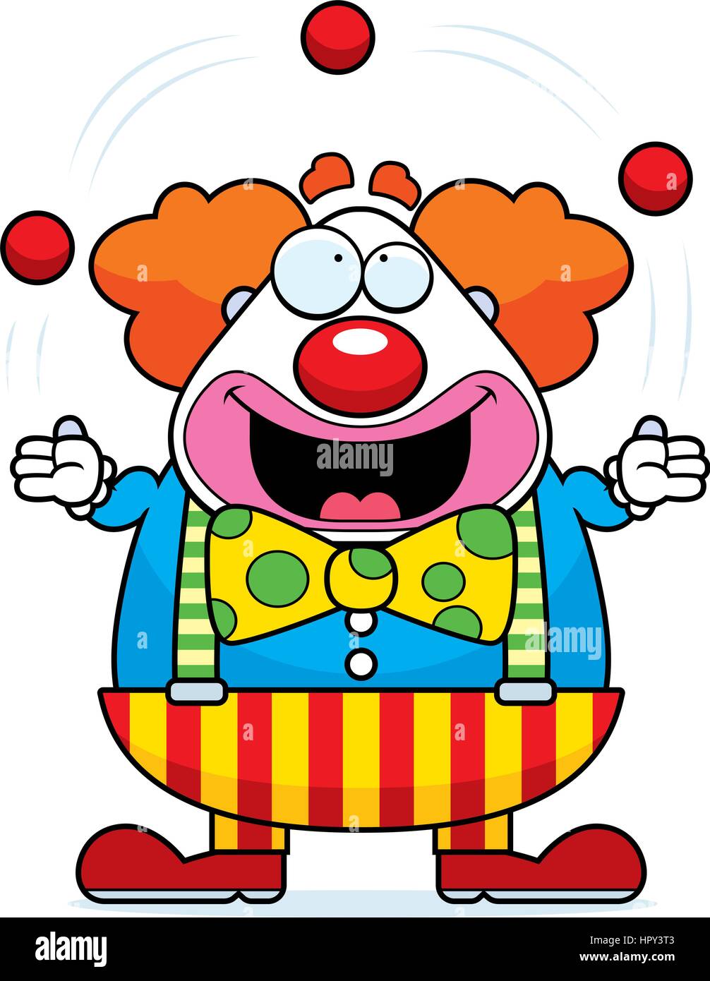 A happy cartoon clown juggling and smiling Stock Vector Image & Art - Alamy