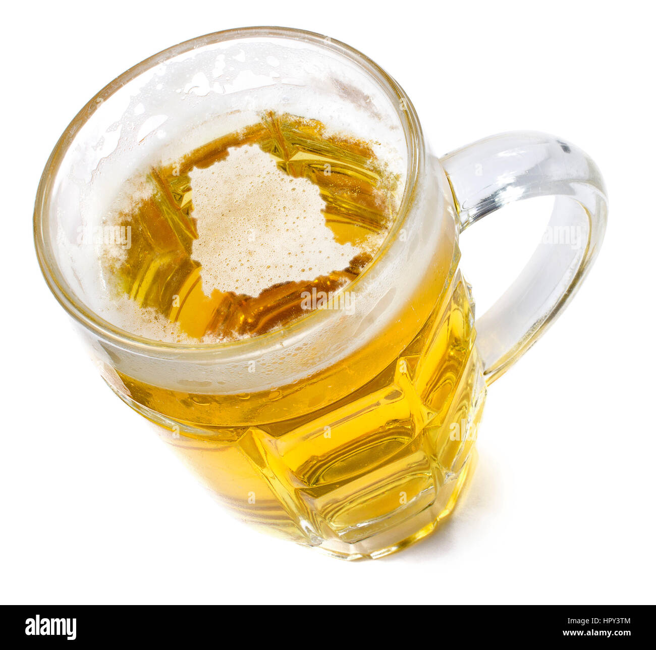 Beer head in the shaped of Saudi Arabia and a beer.(series Stock Photo ...