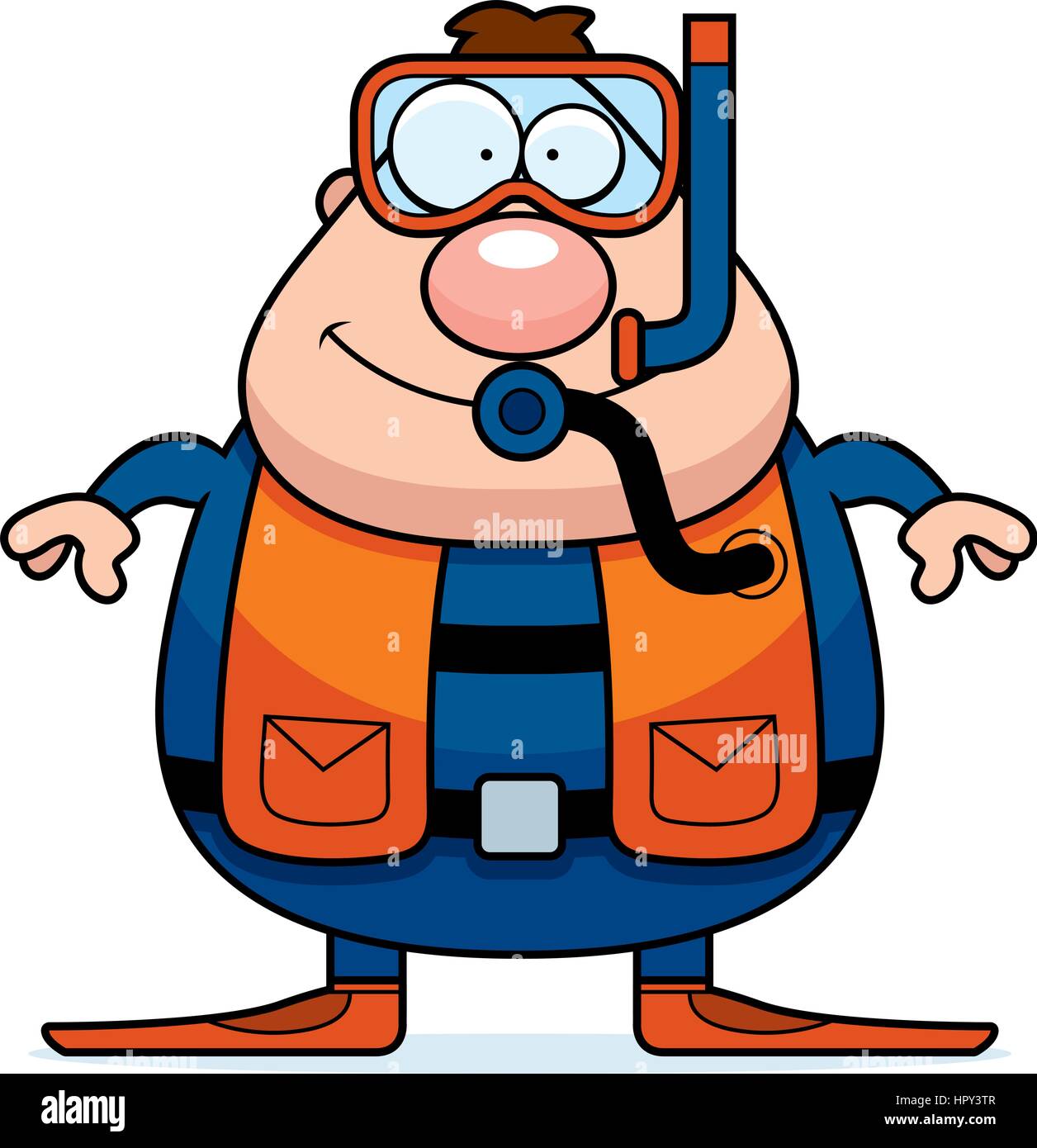 A cartoon scuba diver standing and smiling Stock Vector Image & Art - Alamy