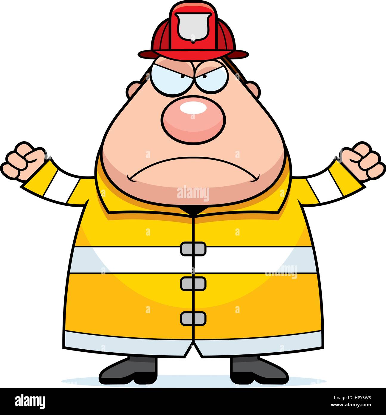 A cartoon fireman with an angry expression Stock Vector Image & Art - Alamy
