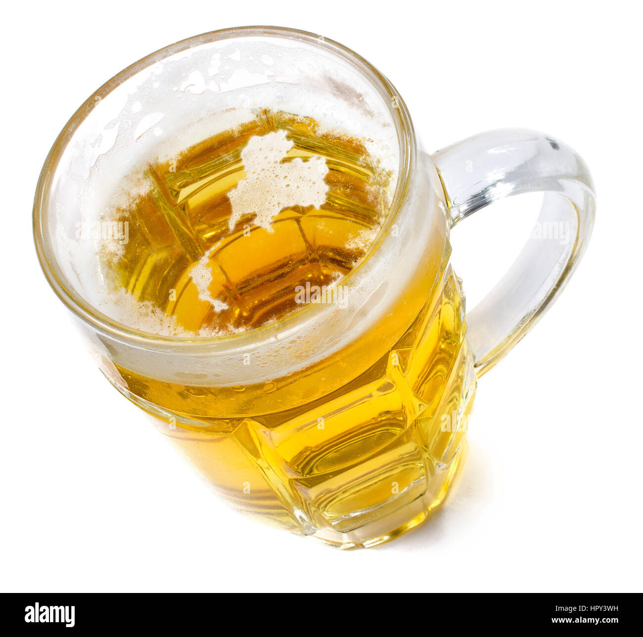 Beer head in the shaped of Thailand and a beer.(series Stock Photo - Alamy