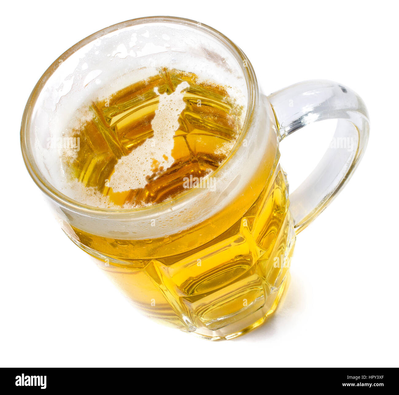 Beer head in the shaped of Finland and a beer.(series Stock Photo - Alamy