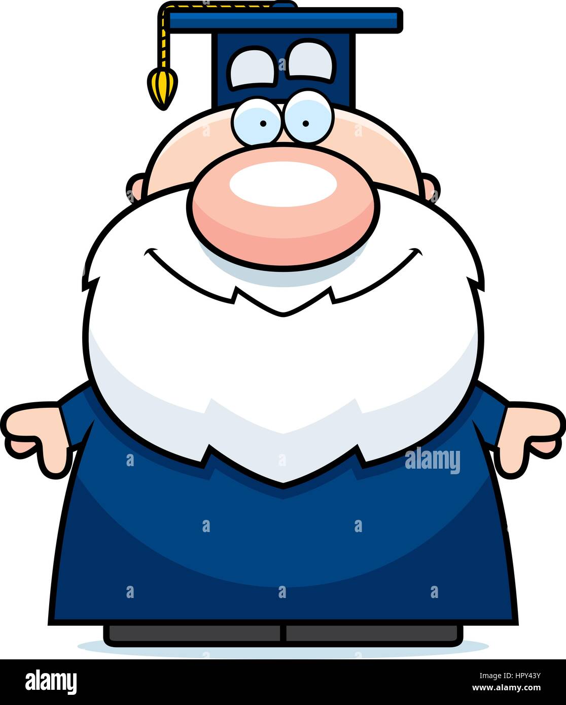 A happy cartoon professor standing and smiling Stock Vector Image & Art ...