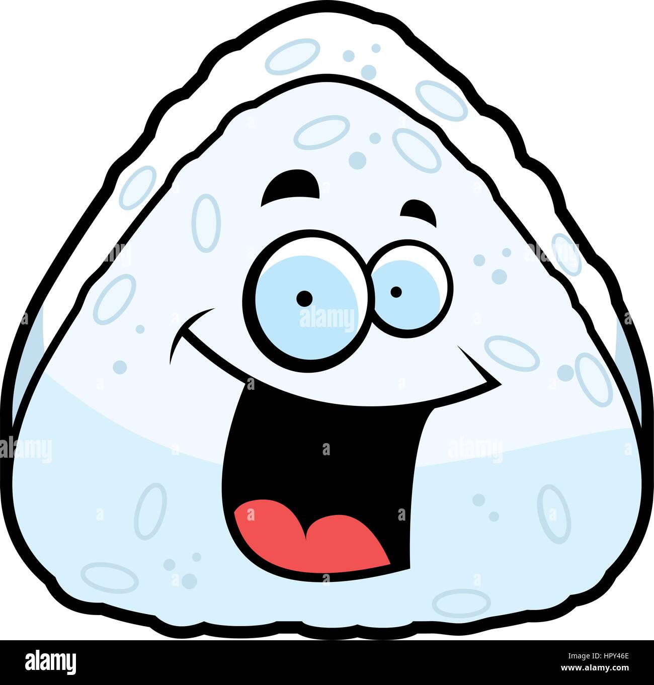 A cartoon rice ball smiling and happy Stock Vector Image & Art - Alamy