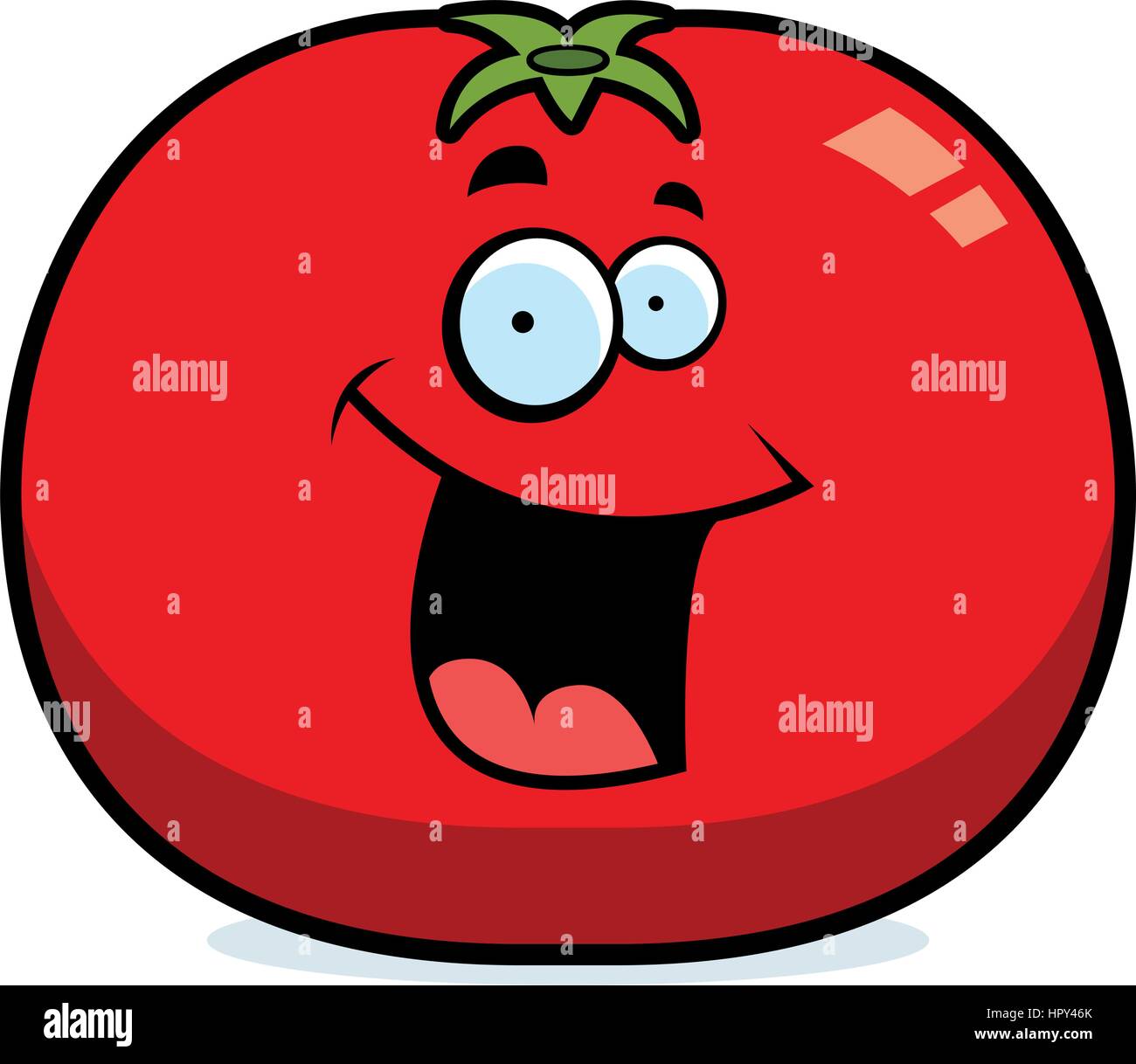 A cartoon red tomato smiling and happy Stock Vector Image & Art - Alamy