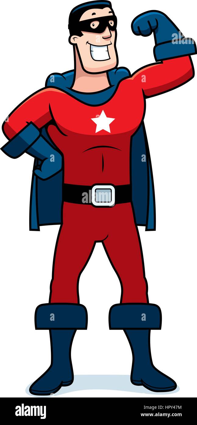 A cartoon superhero man in a red costume Stock Vector Image & Art - Alamy